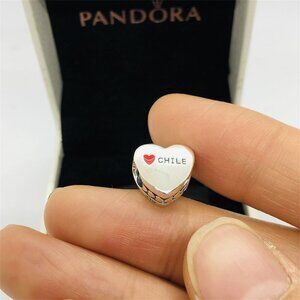 Pandora | Jewelry | Pandora Chile Flag Dangle Charmheart Bead Charm ...